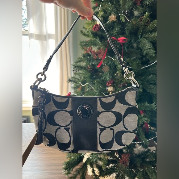 Coach | Bags | Coach Demi Signature Jacquard Stripe Hobo Handbag ...